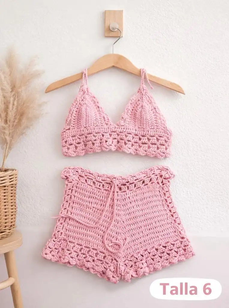 Conjunto Playero – Tejido Artesanal | LanaMovil Chile